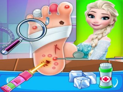 Elsa Foot Doctor Clinic Frozen Surgery Hospital - Play Online Games Free